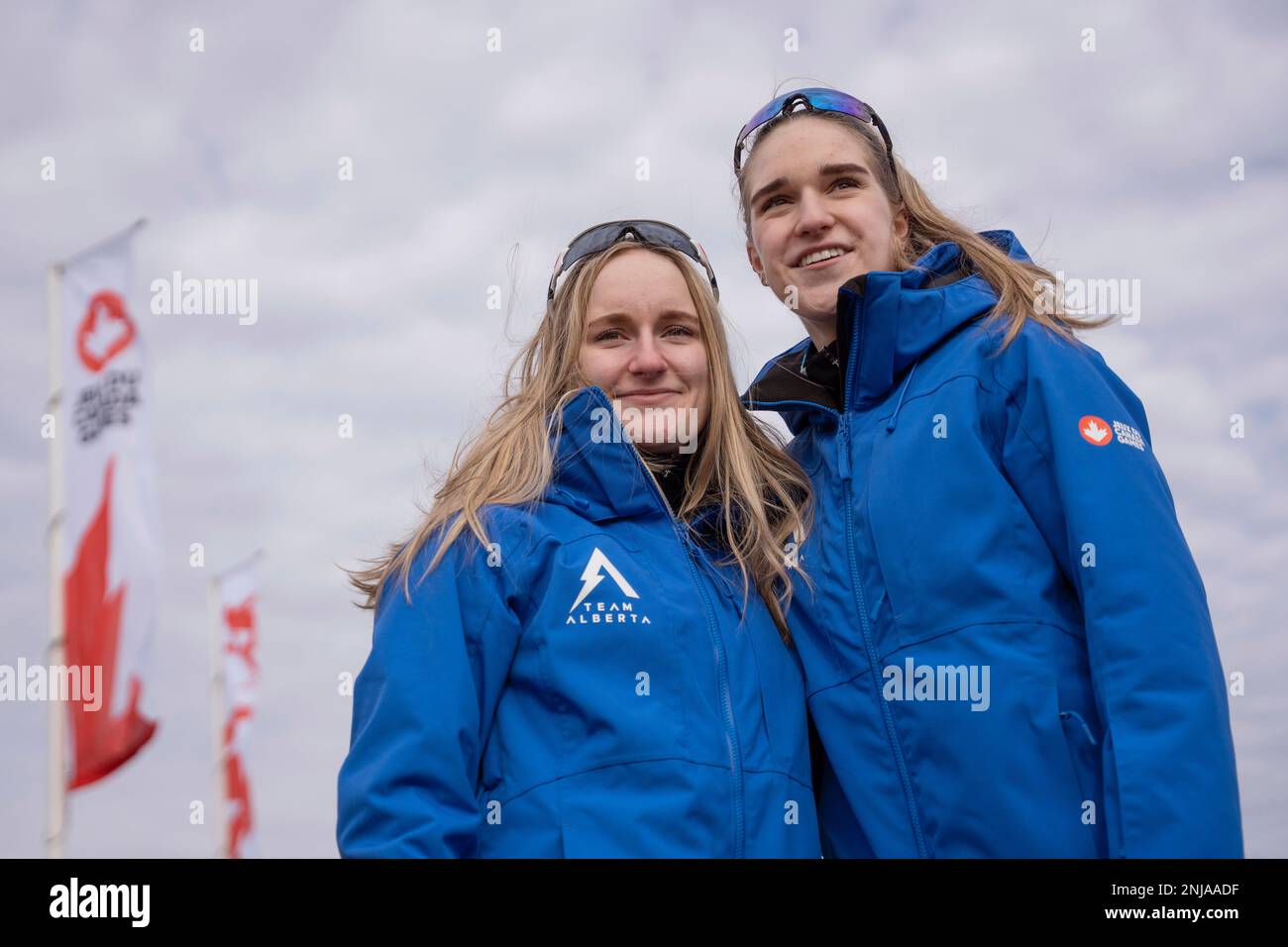 Halifax, Canada, Feb. 21, 2023. Zoe, left, and Maya Lueders, the ...