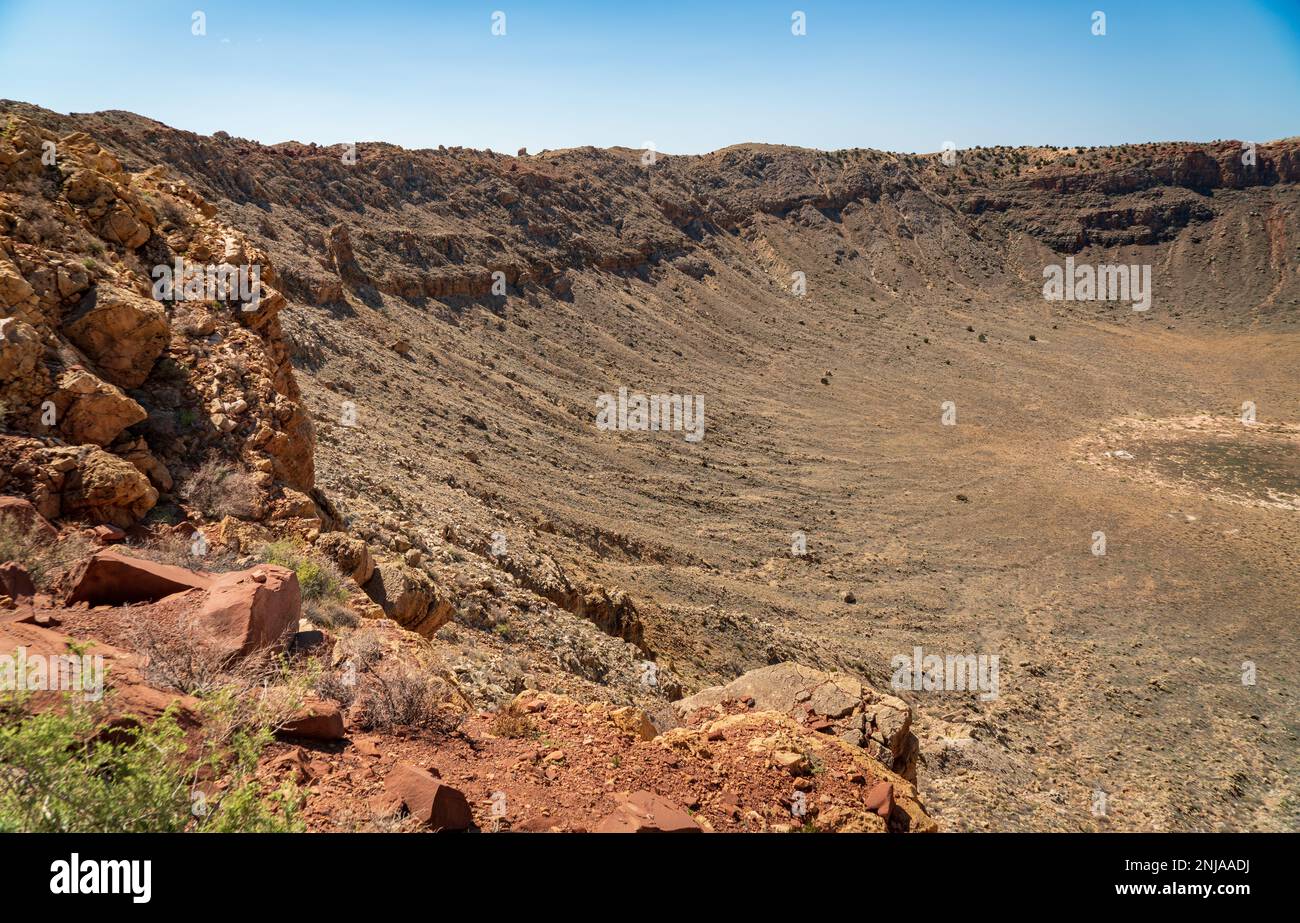 Meteor Crater's large impact zone Stock Photo - Alamy