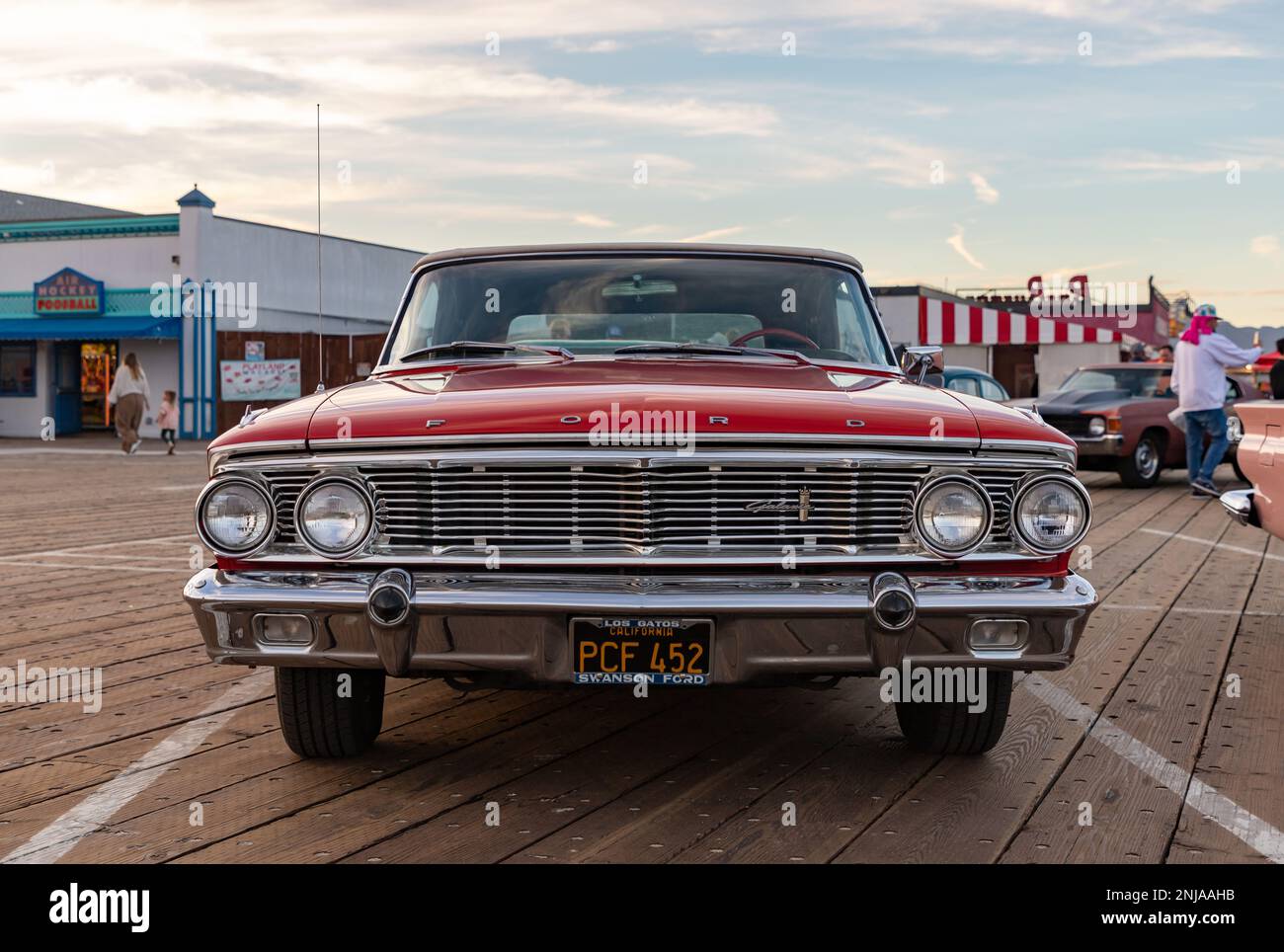 A picture of a red Ford Galaxie Stock Photo - Alamy