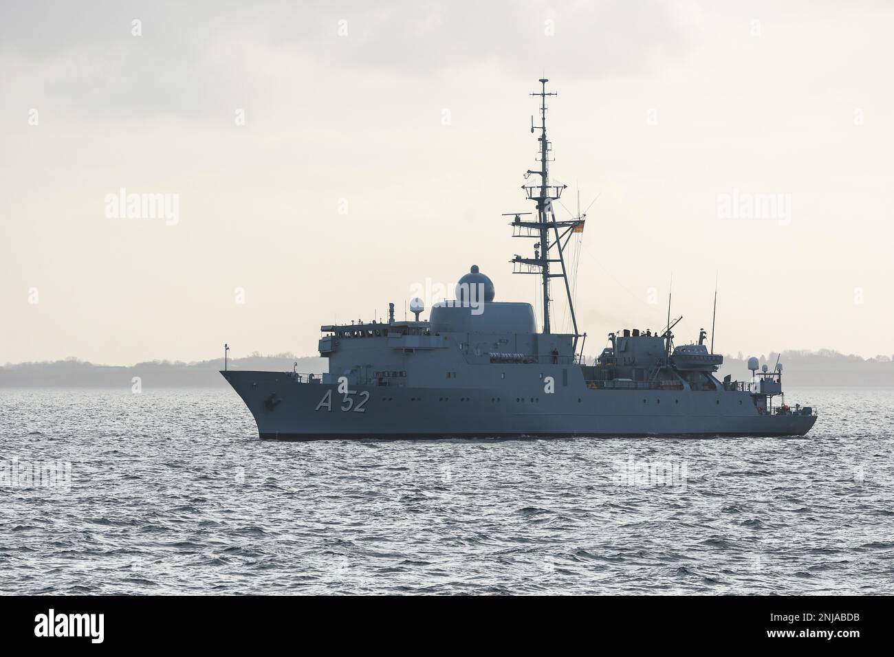 21 February 2023, Schleswig-Holstein, Eckernförde: The German Navy's ...