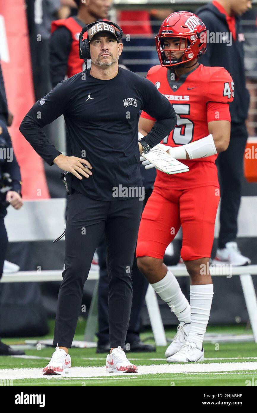 September 17, 2022: UNLV Rebels head coach Marcus Arroyo on the ...