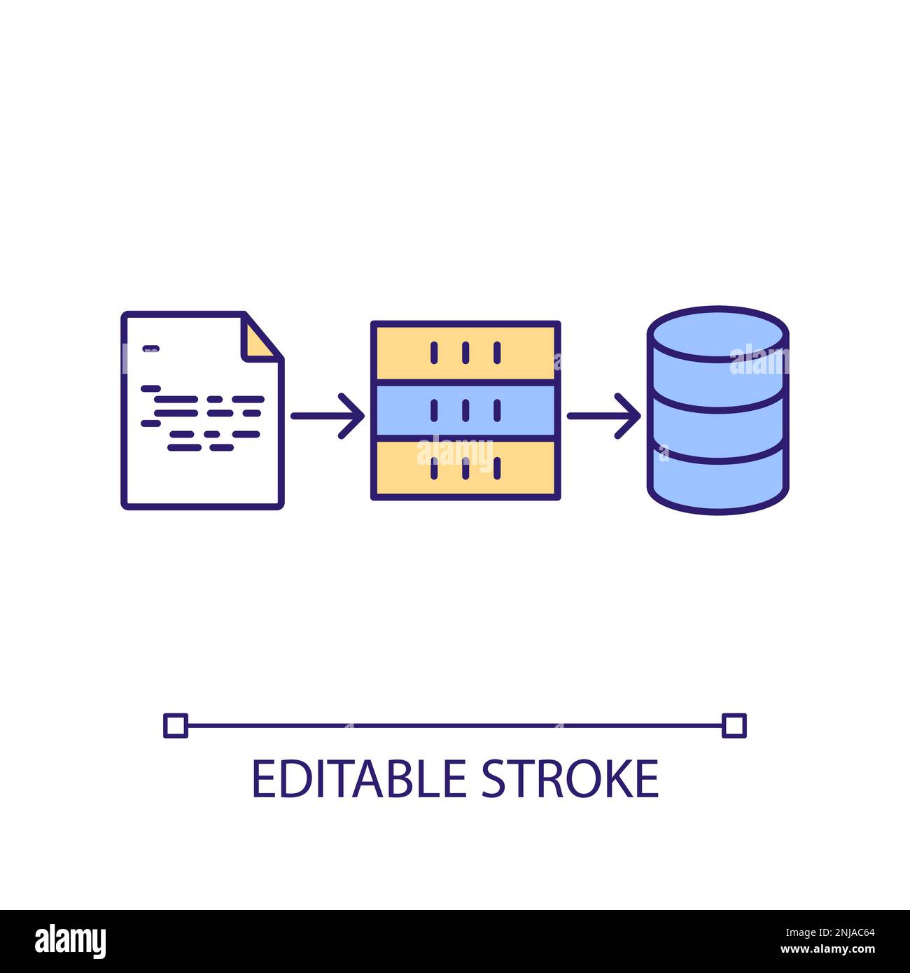 Commit Digital Files To Database Rgb Color Icon Stock Vector Image And Art Alamy