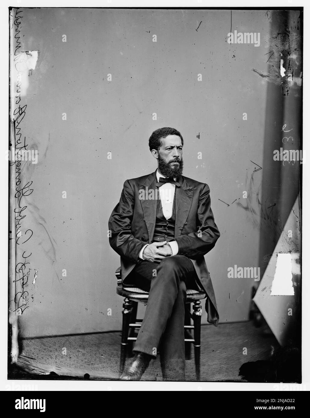 Portrait of Professor John Langston, a prominent educator at Howard ...