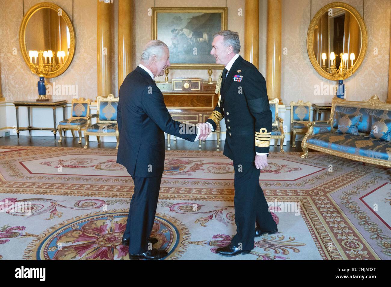 CORRECTS DATE TO SEPT. 17 King Charles III greets Admiral Sir Tony ...