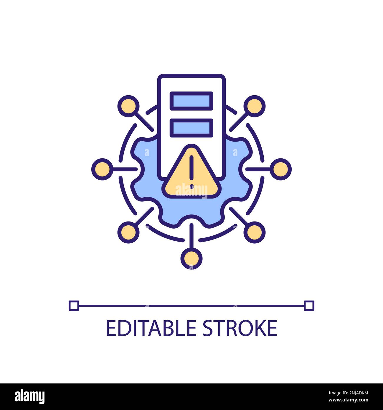 Control of digital data exchange RGB color icon Stock Vector Image ...