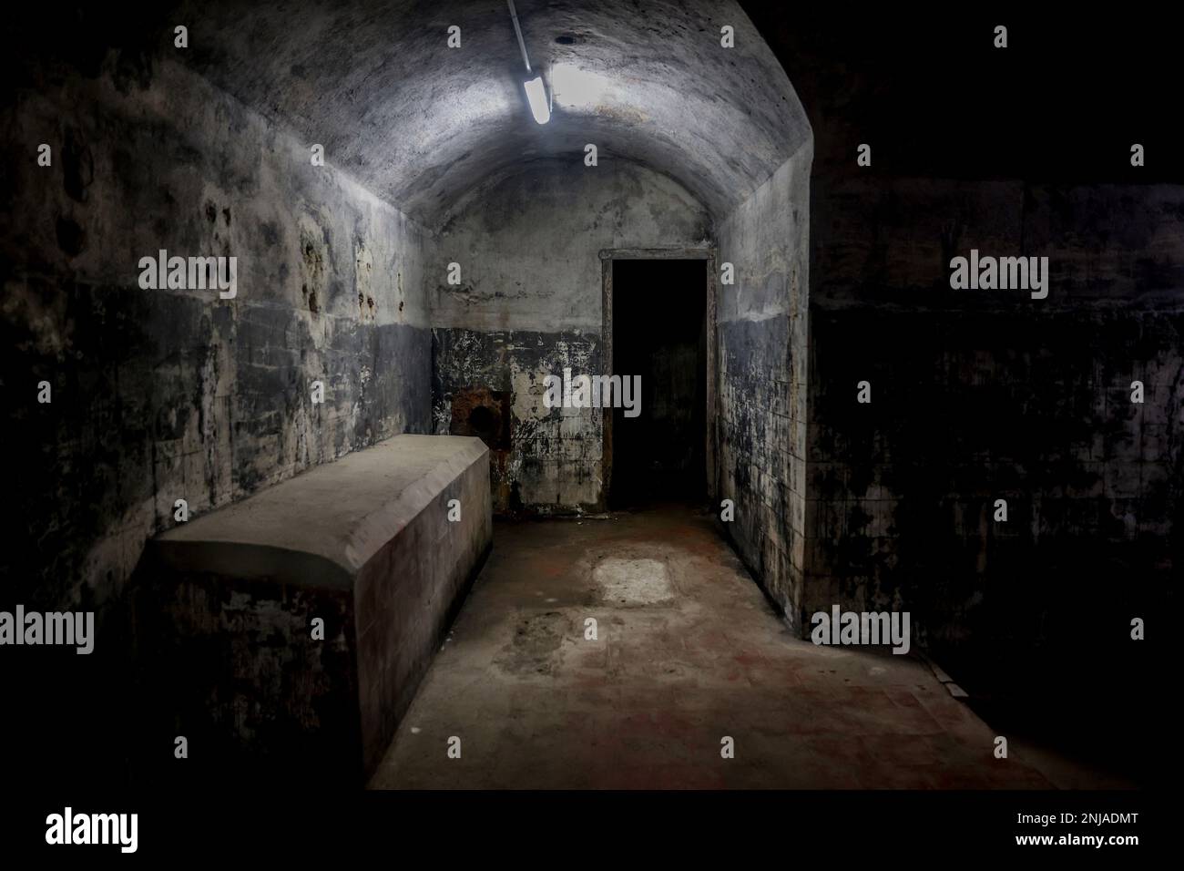 One of the rooms of the bunker of the Capricho Park in Paseo de La ...