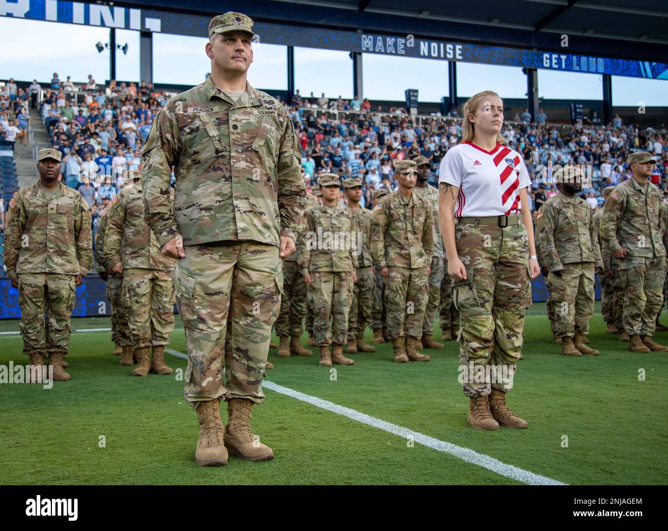 U.S. Army Lt. Col. Richard Peacock (left), commander of the 1st ...
