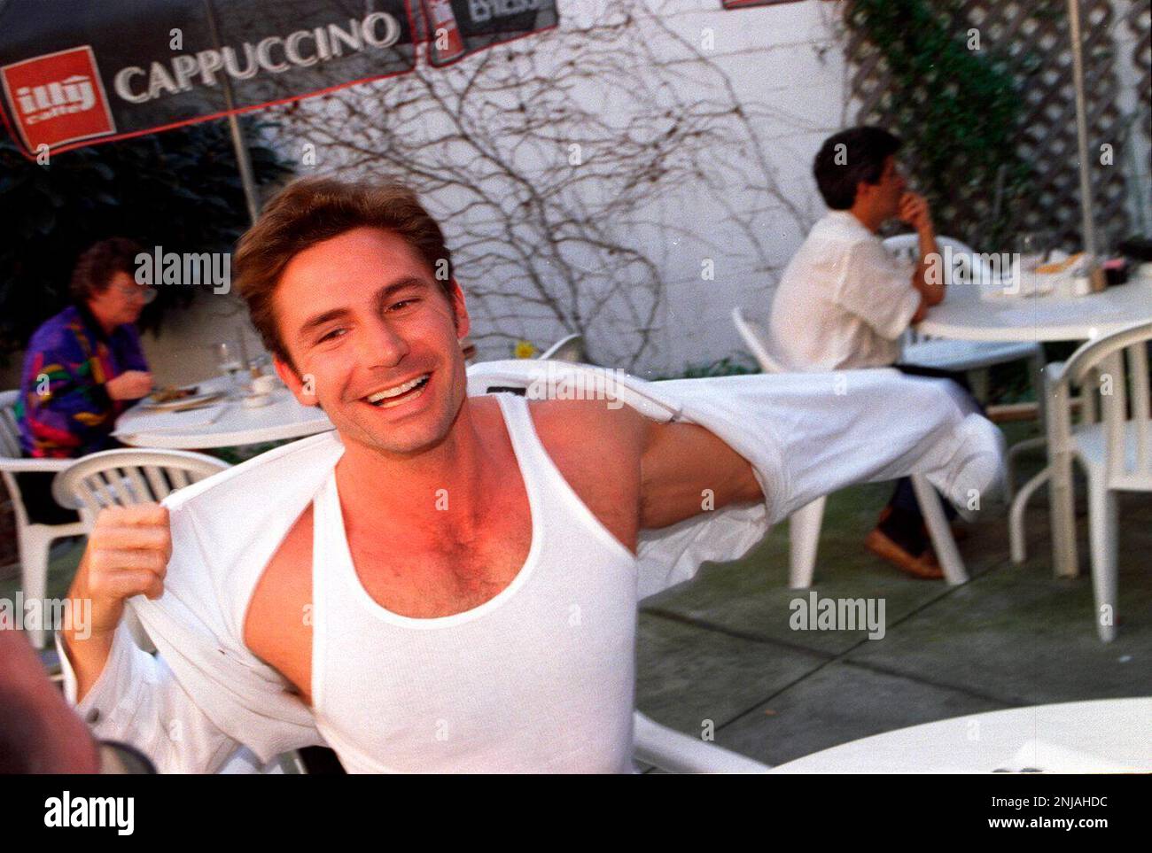 SHAFER 1/C/13FEB96/DD/LH--Dirk Shafer, "Man of the Year" for Playgirl magazine in 1992, happens ...