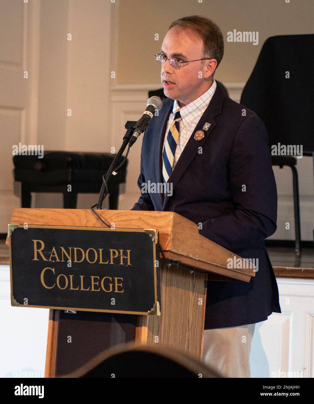 Ted Delaney, director of Lynchburg Museum, speaks during the Women's ...