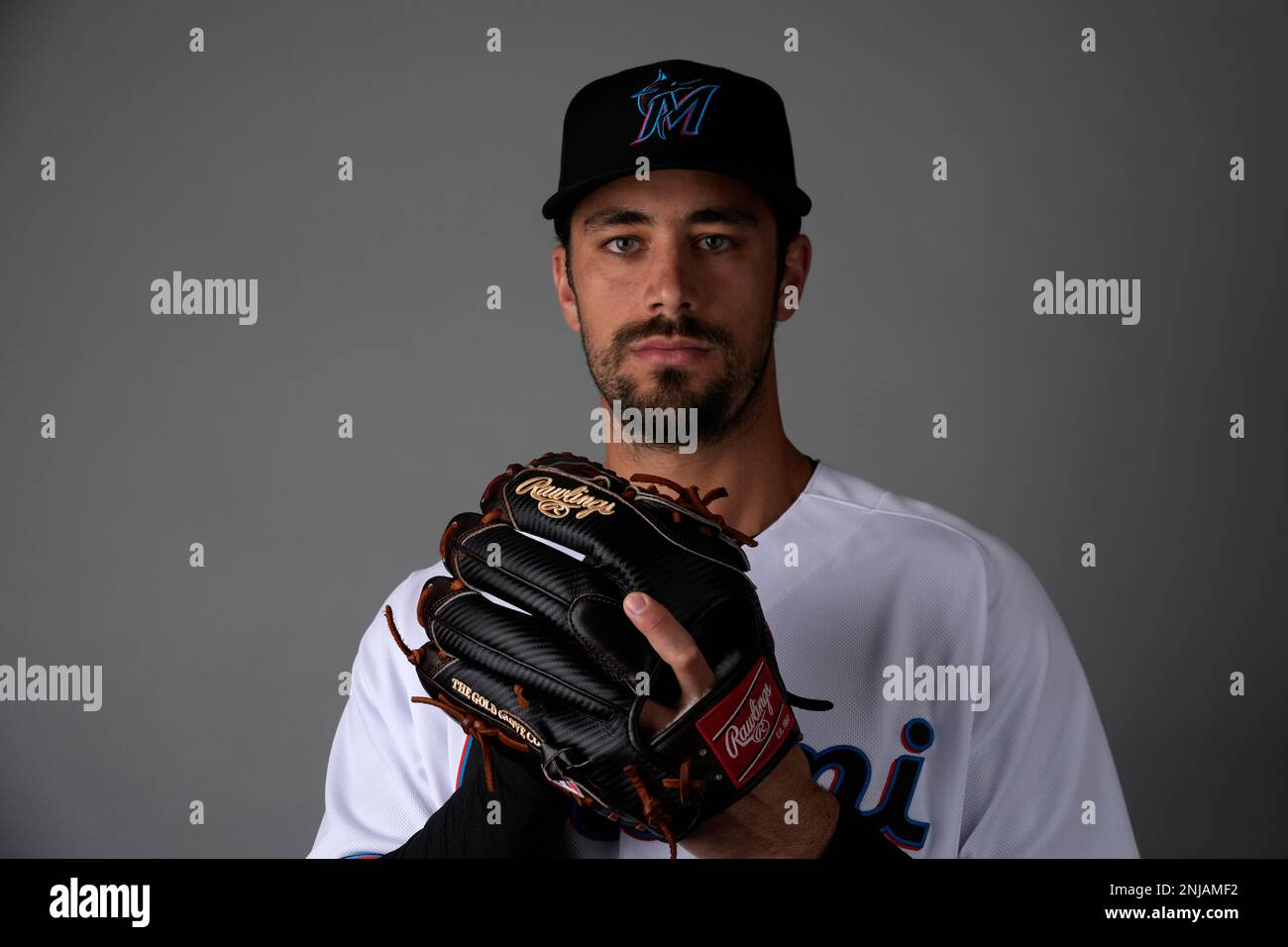 This is a 2023 photo of JT Chargois of the Miami Marlins baseball team ...