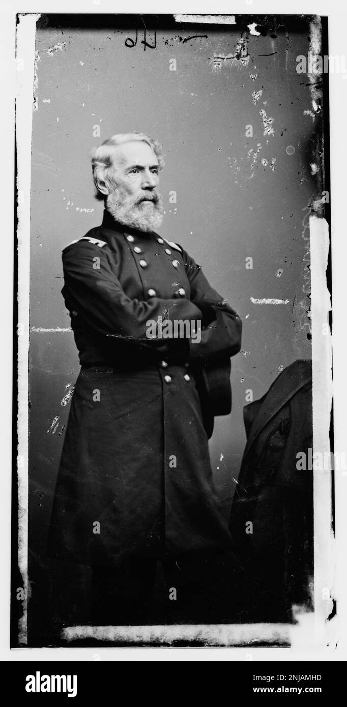 Portrait of General E.V. Sumner, a U.S. Army officer, preserved in the ...