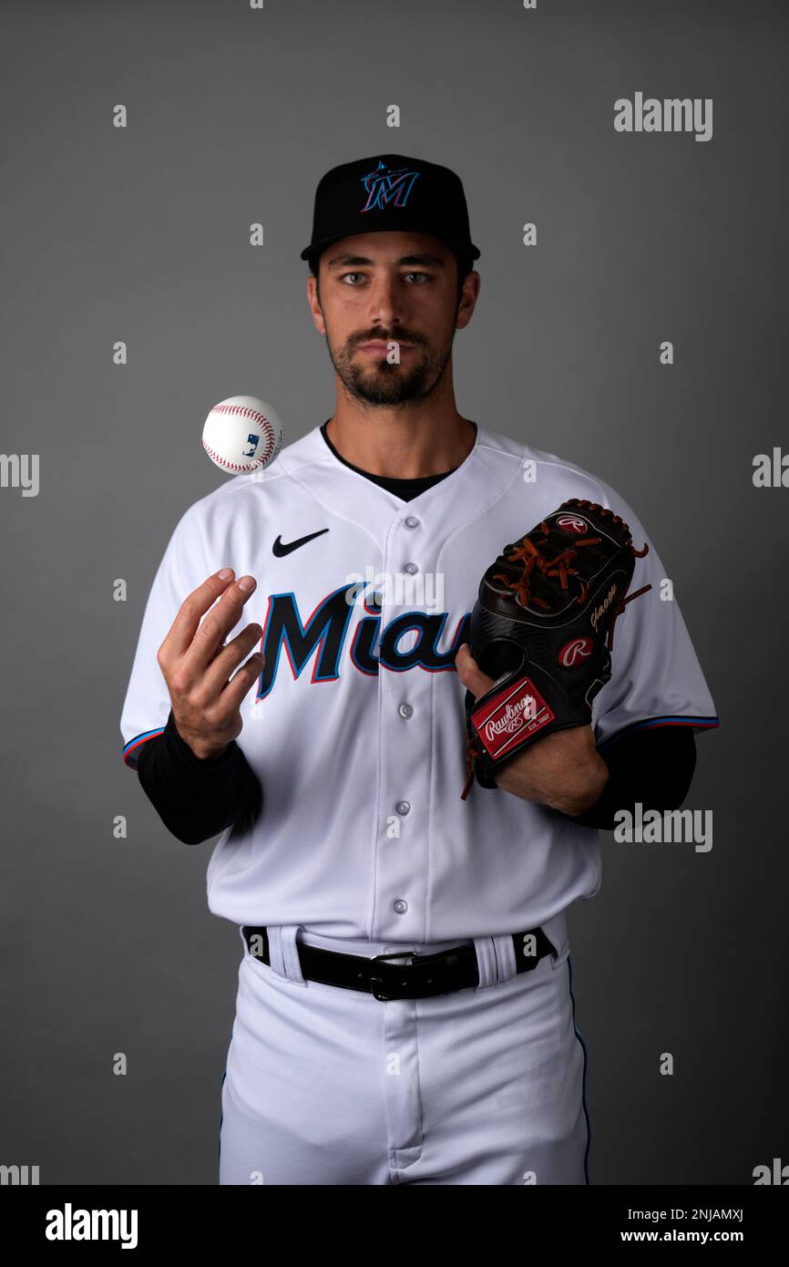 This is a 2023 photo of JT Chargois of the Miami Marlins baseball team ...