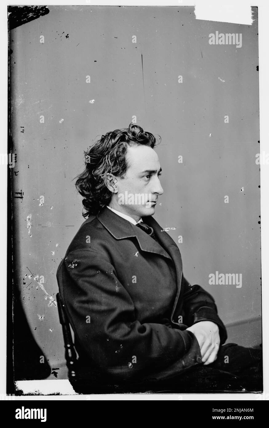 Portrait of Junius Brutus Booth, Jr., American actor and son of ...