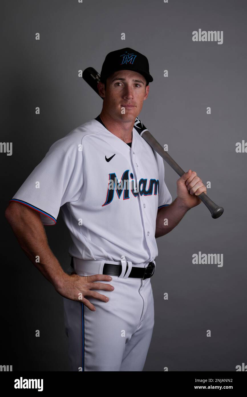 This is a 2023 photo of Jacob Berry of the Miami Marlins baseball team ...