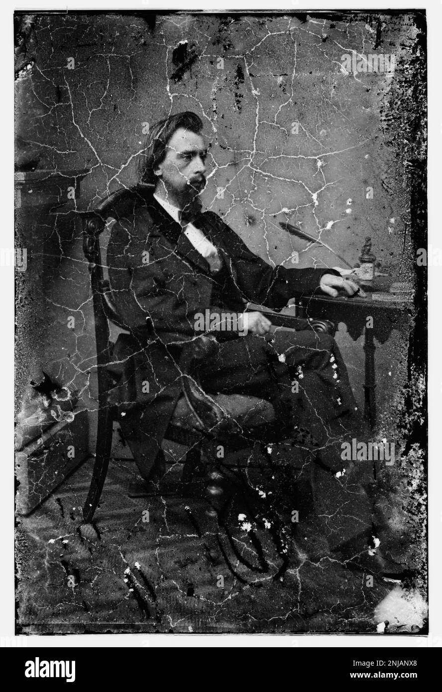 Portrait of John Nicholay, a U.S. historian and Lincoln's private ...