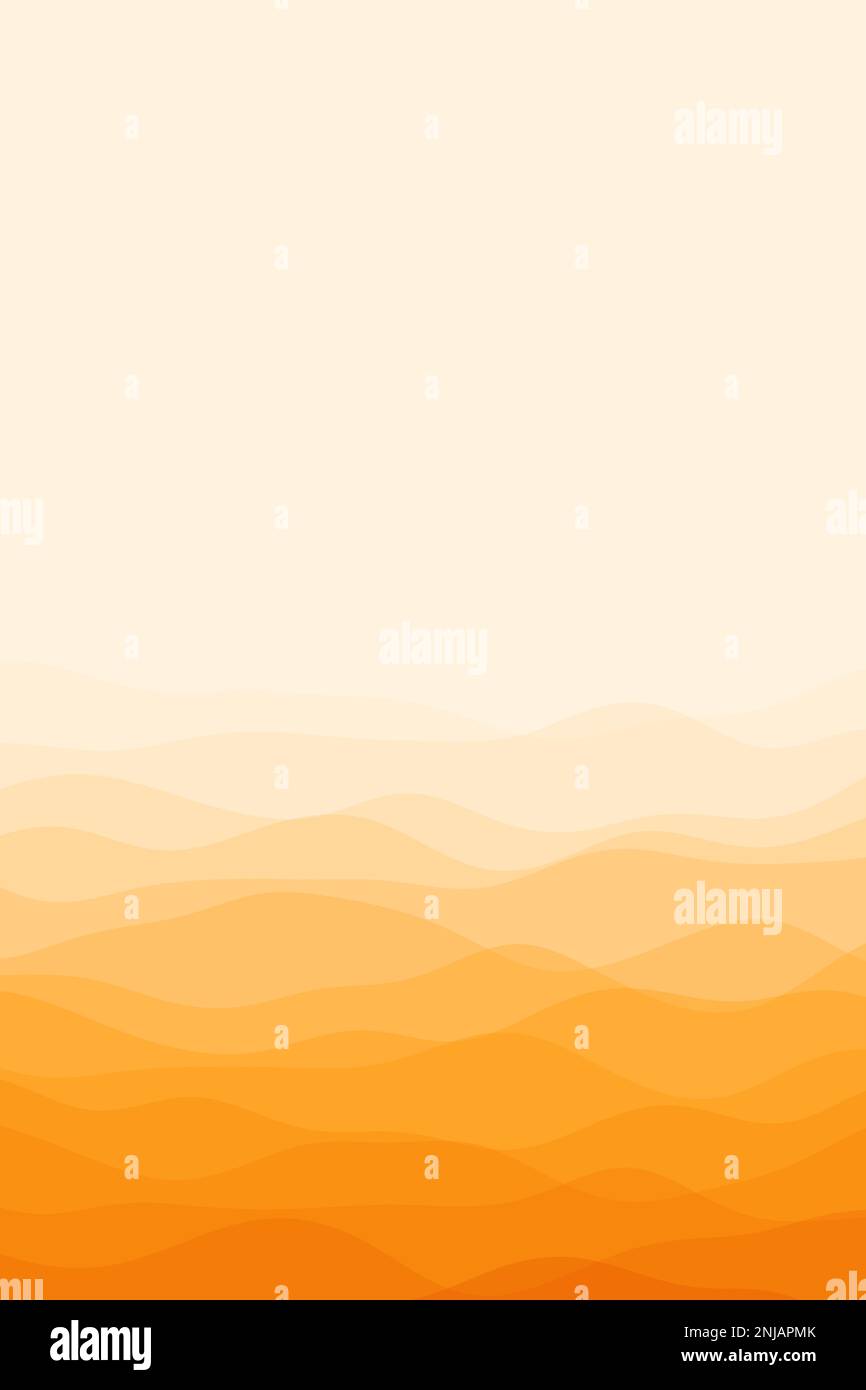 Cover page template. Page template with soft curves in orange colors ...