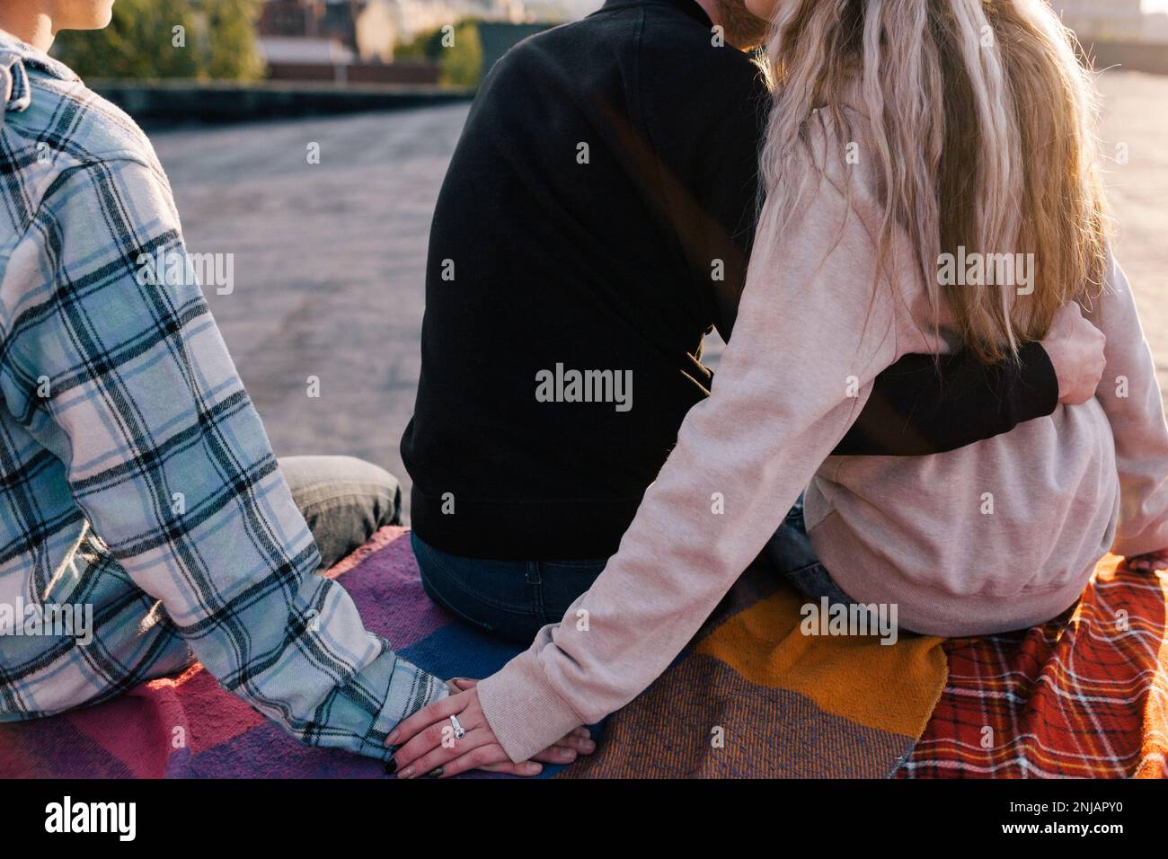Cheating to partner. Friendship betrayal Stock Photo - Alamy