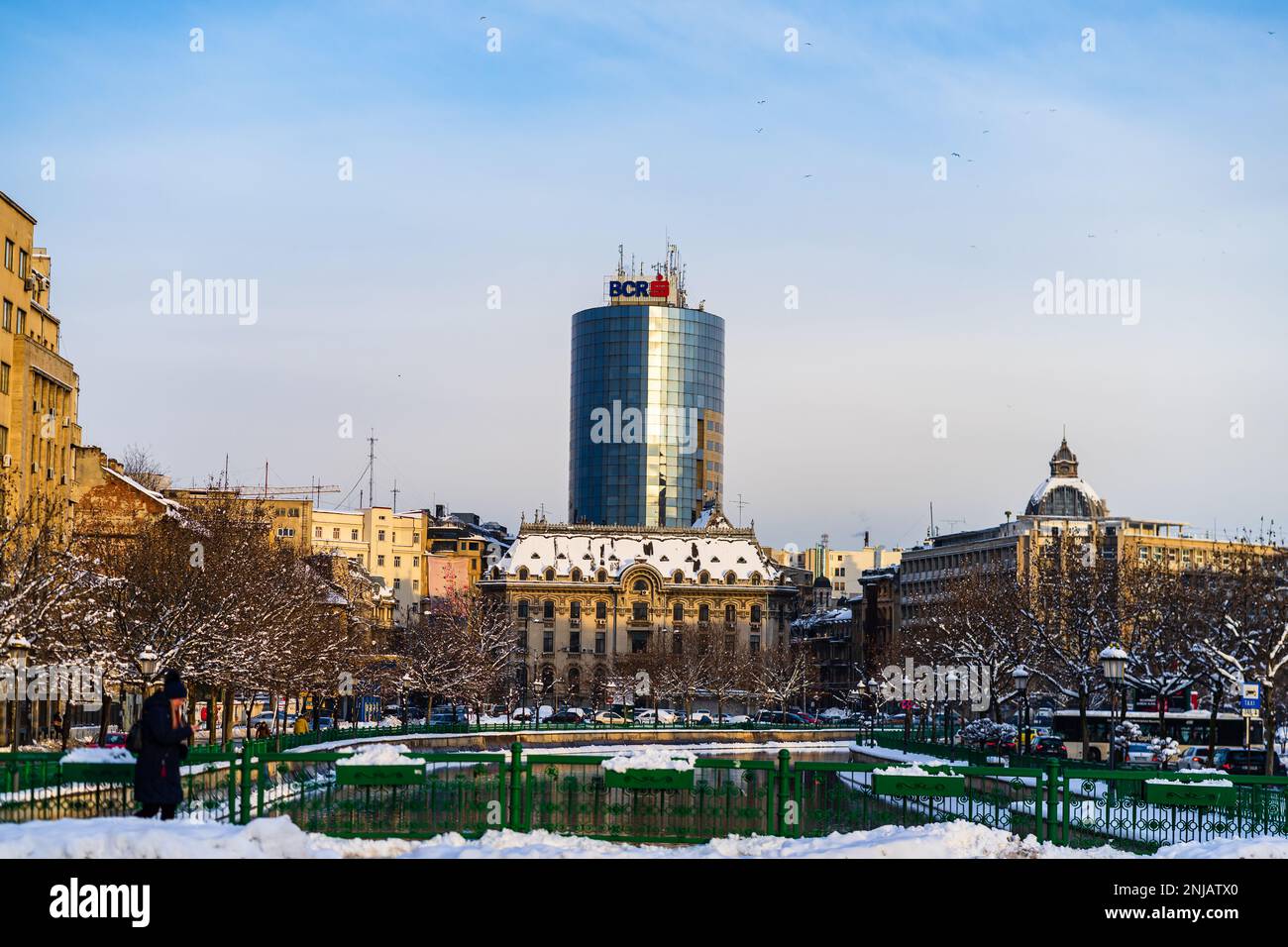 Bridge over Dambovita River. Cityscape Bucharest, Romania, 2023 Stock ...