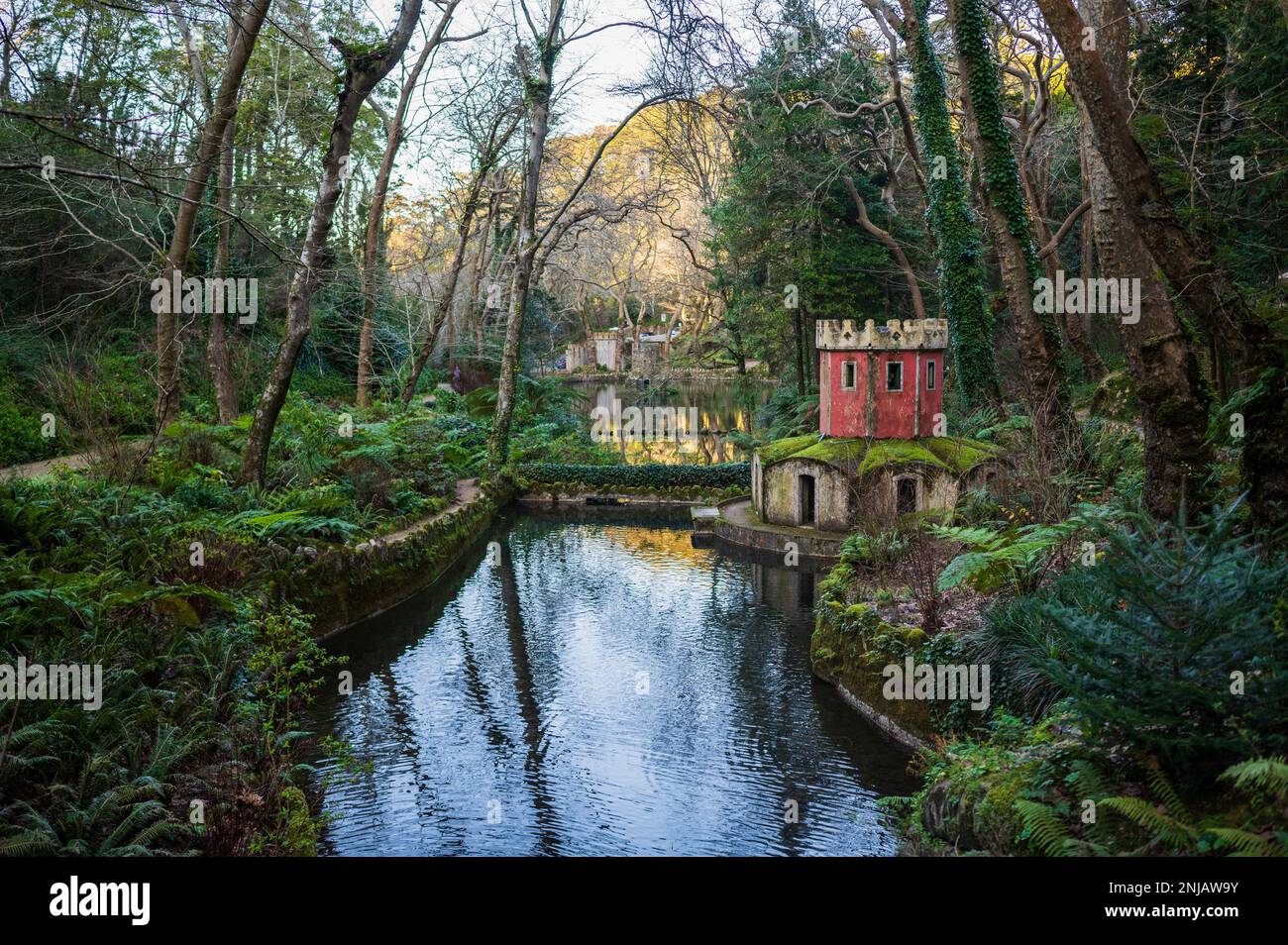 Ancient duck house resembling a tower at Valley of Lakes and Little ...
