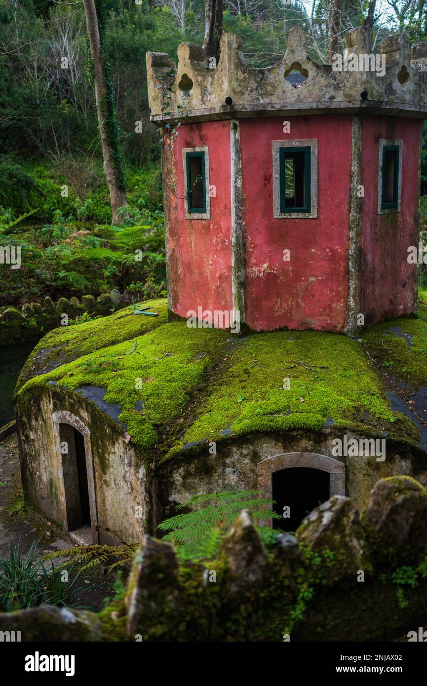 Ancient duck house resembling a tower at Valley of Lakes and Little ...