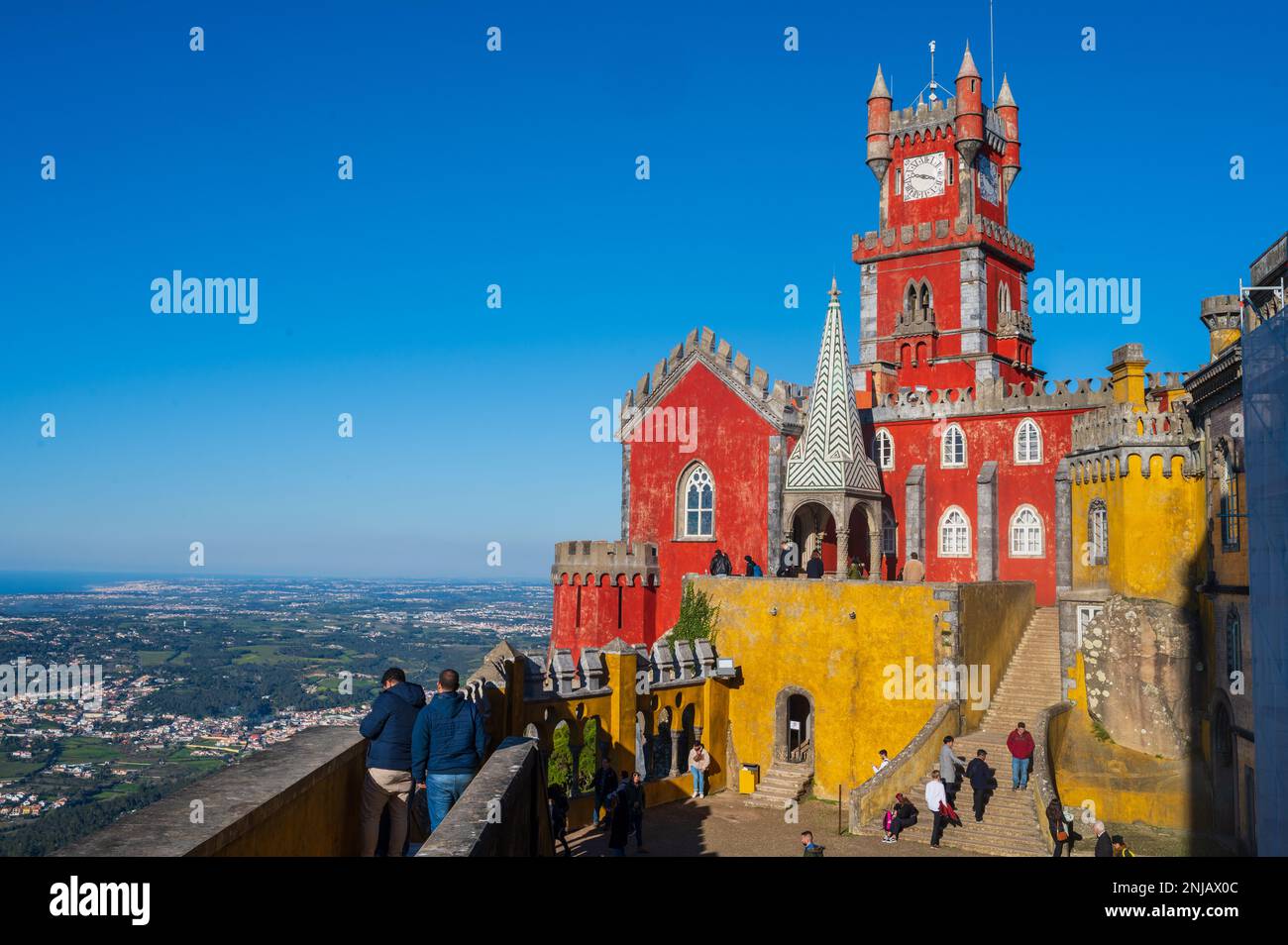 Park and National Palace of Pena (Palacio de la Pena), Sintra, Portugal ...