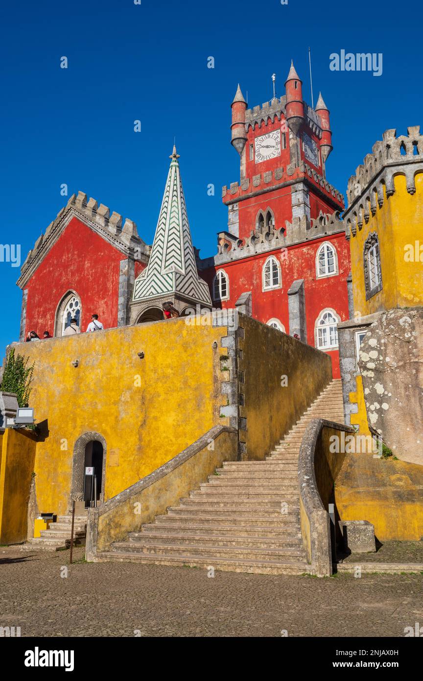Park and National Palace of Pena (Palacio de la Pena), Sintra, Portugal ...