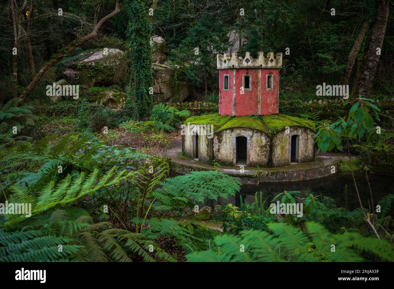 Ancient duck house resembling a tower at Valley of Lakes and Little ...