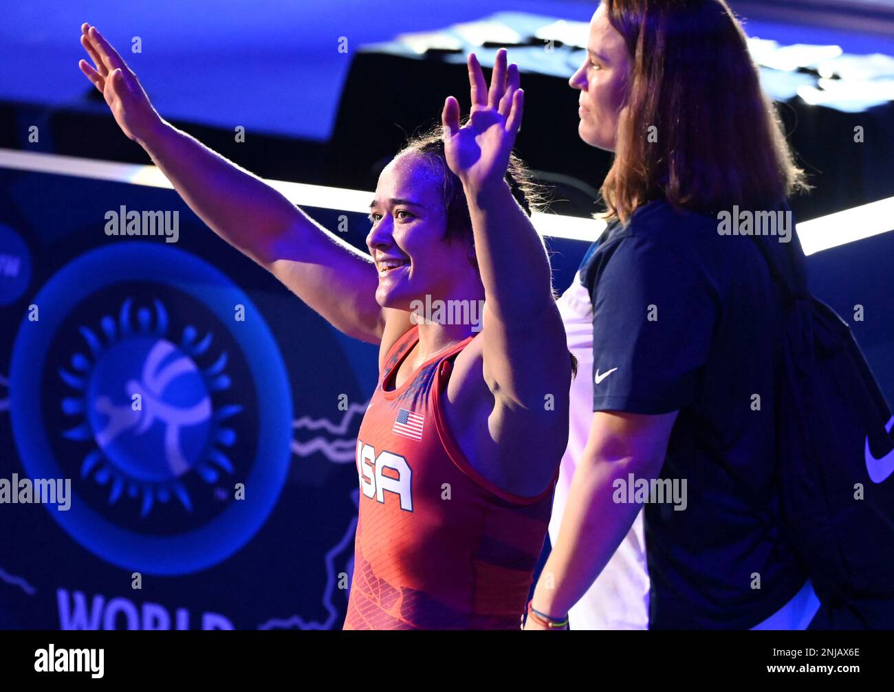 Mallory Maxine VELTE of Untied States of America reacts after the ...