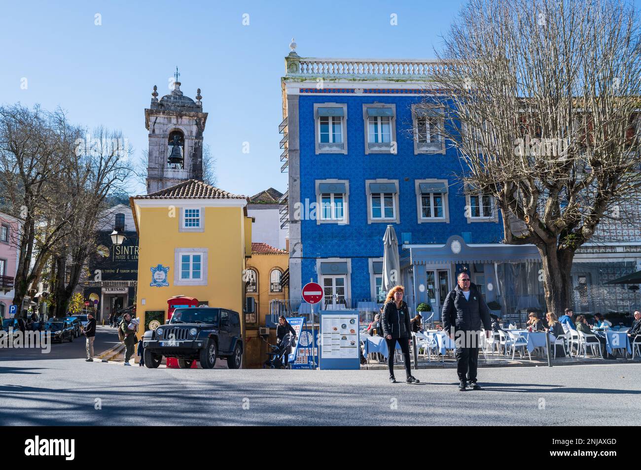 City square in Sintra center, Portugal Stock Photo - Alamy