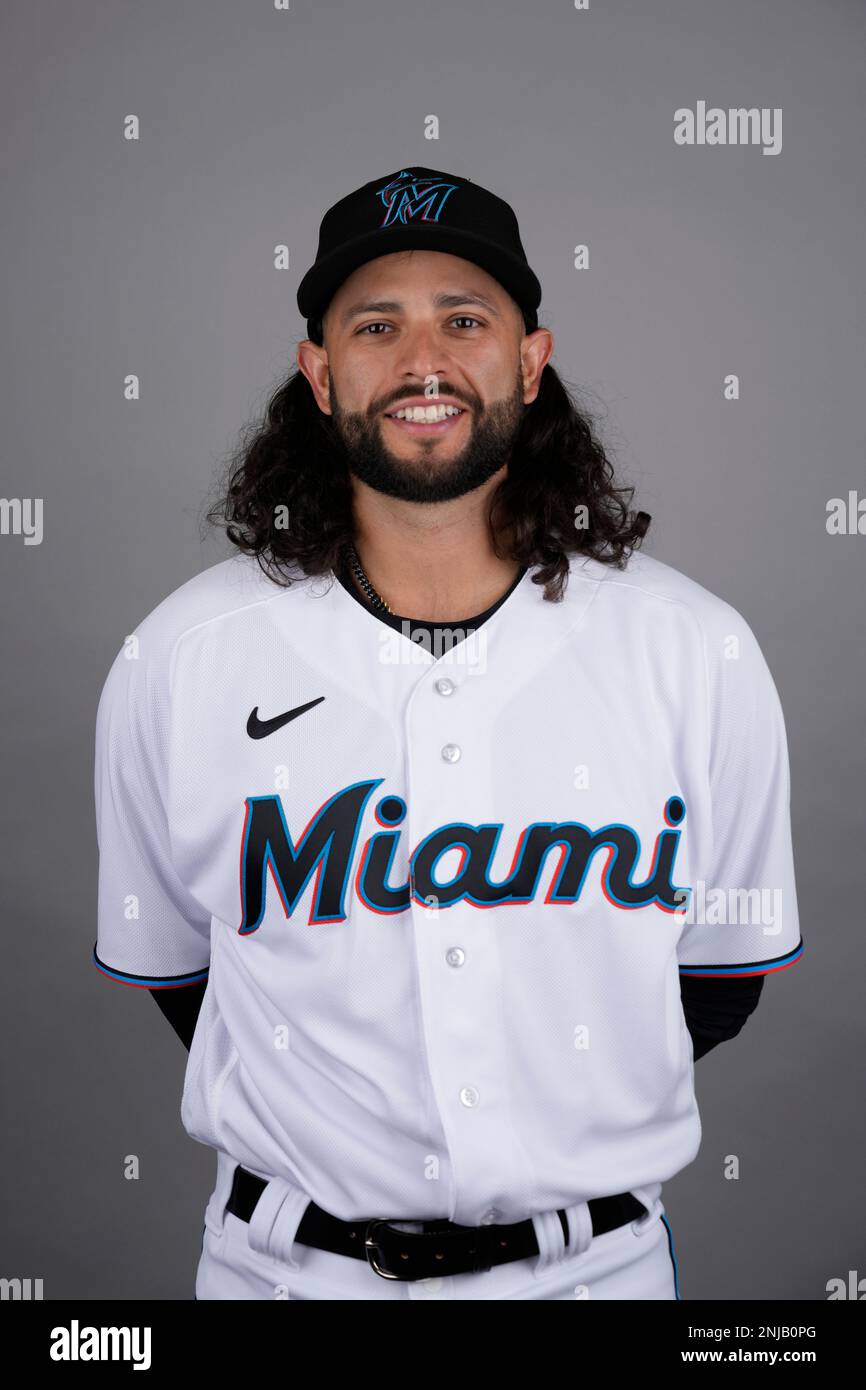 This is a 2023 photo of C.J. Hinojosa of the Miami Marlins baseball ...