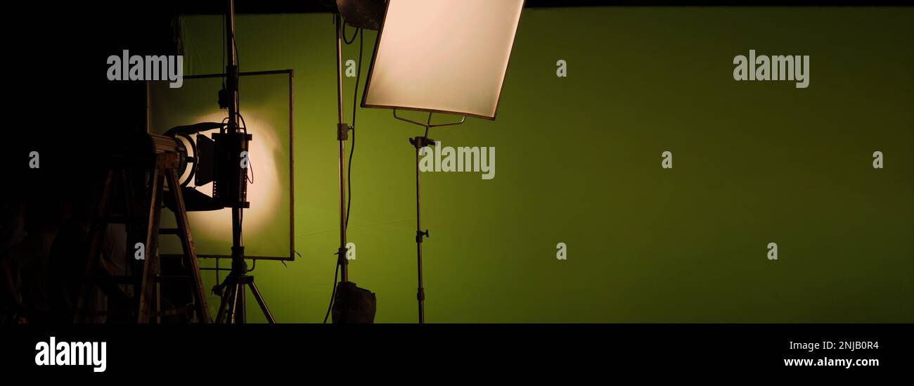 Film light for video production camera in studio set. Use as studio ...