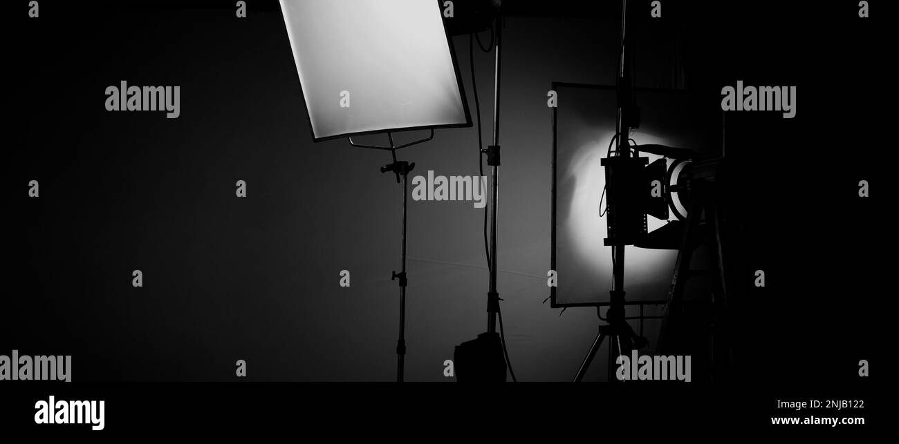 Film light for video production camera in studio set. Use as studio ...
