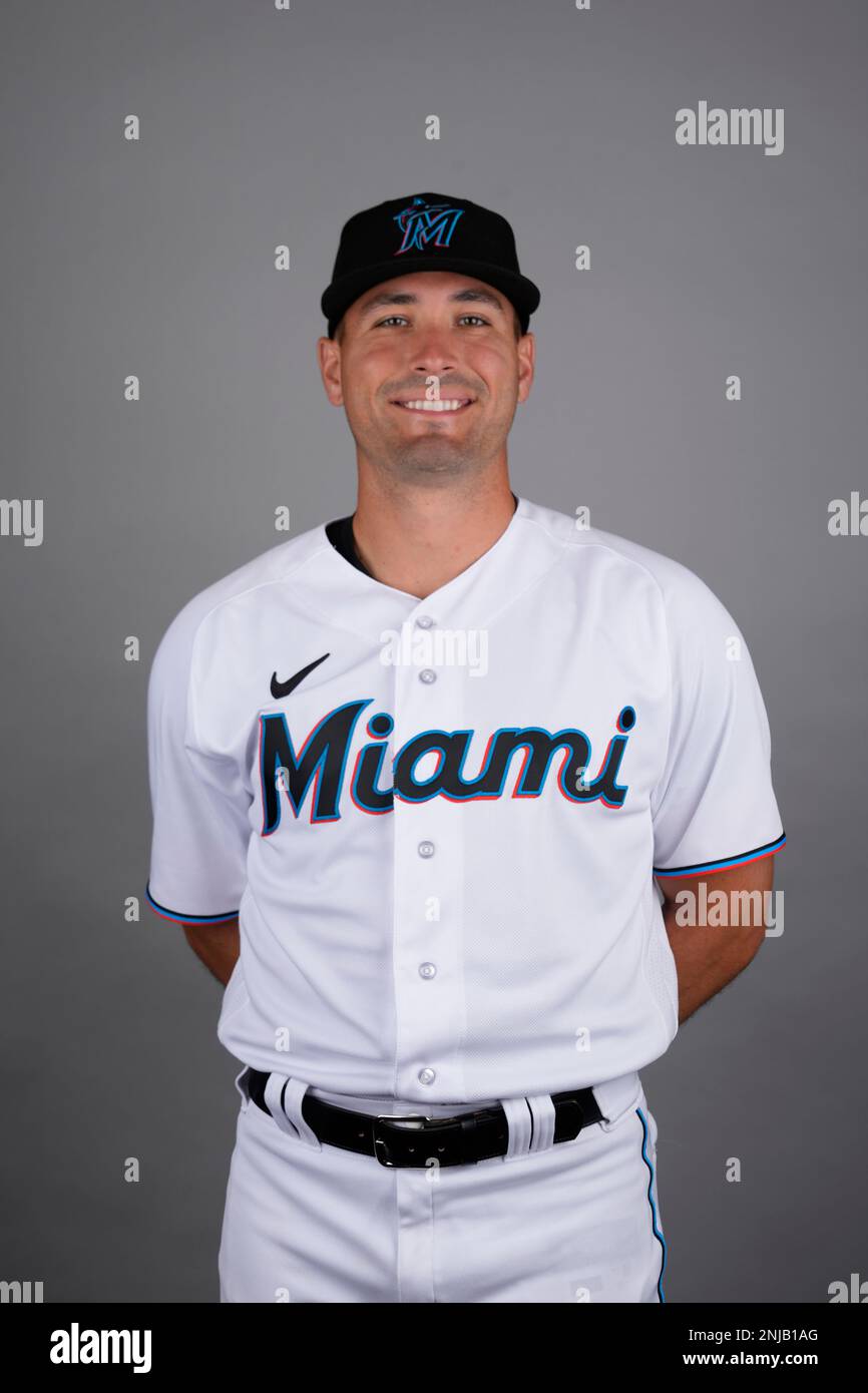 This is a 2023 photo of Nick Fortes of the Miami Marlins baseball team ...