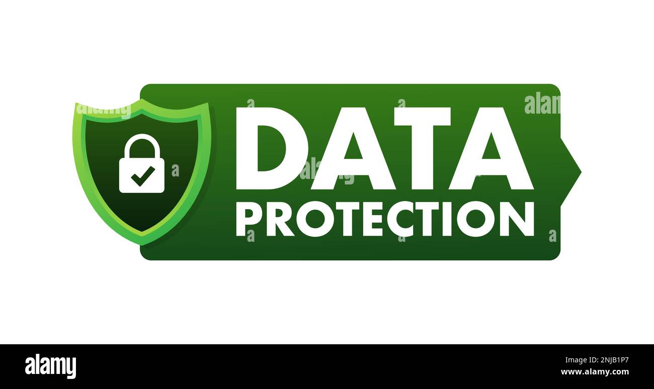 Data Protection sign, label. Network, online Security. Vector stock ...