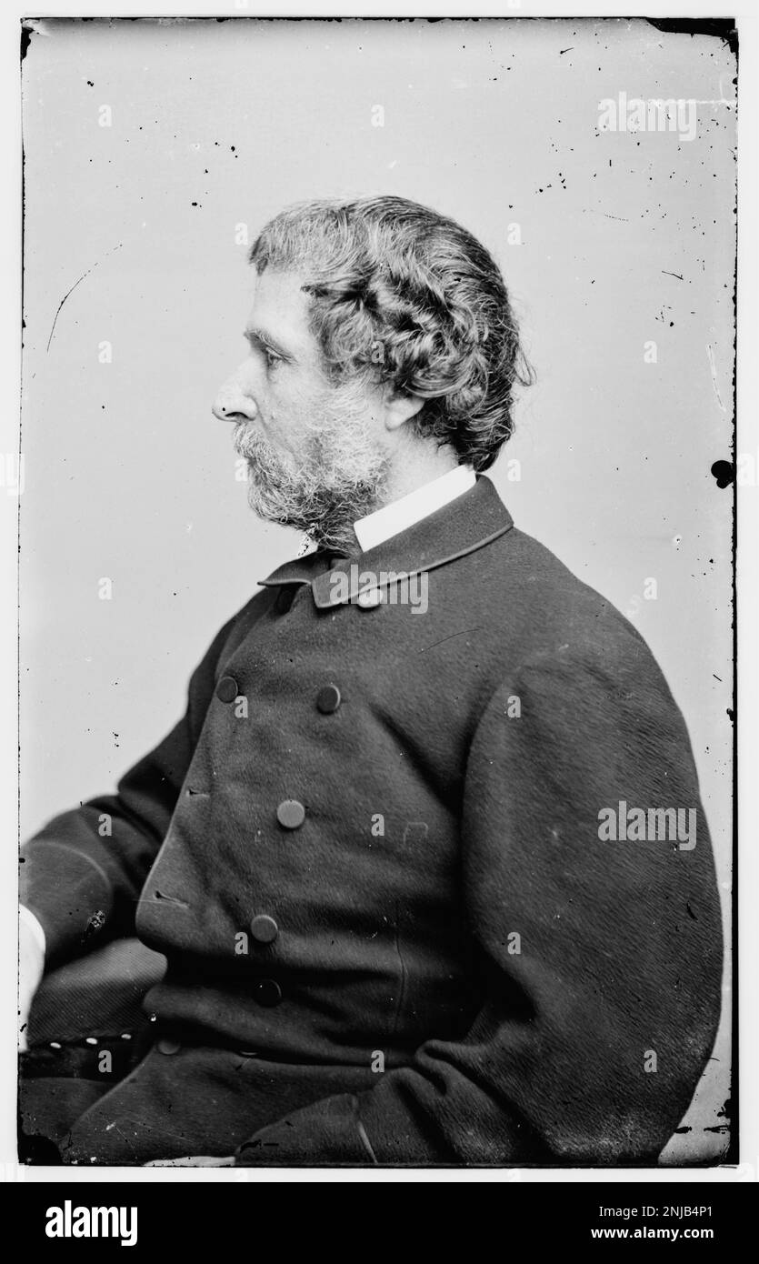 Portrait of John C. Fremont, explorer and politician, known for his ...