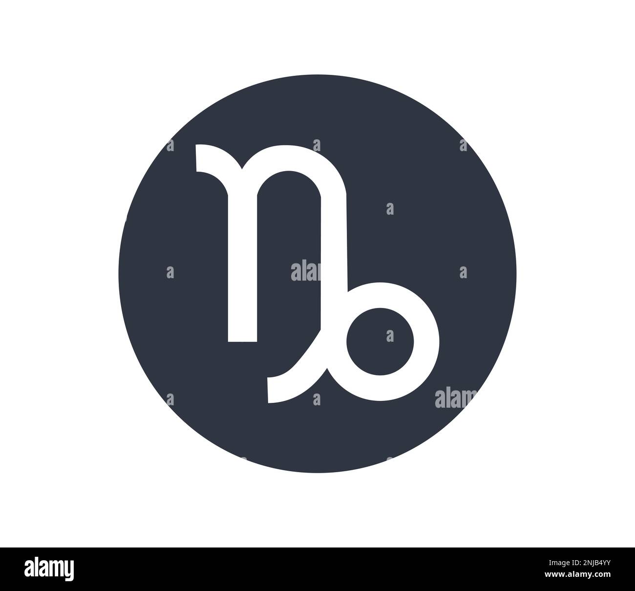 Isolated Capricorn astrological sign in a black circle Stock Vector ...
