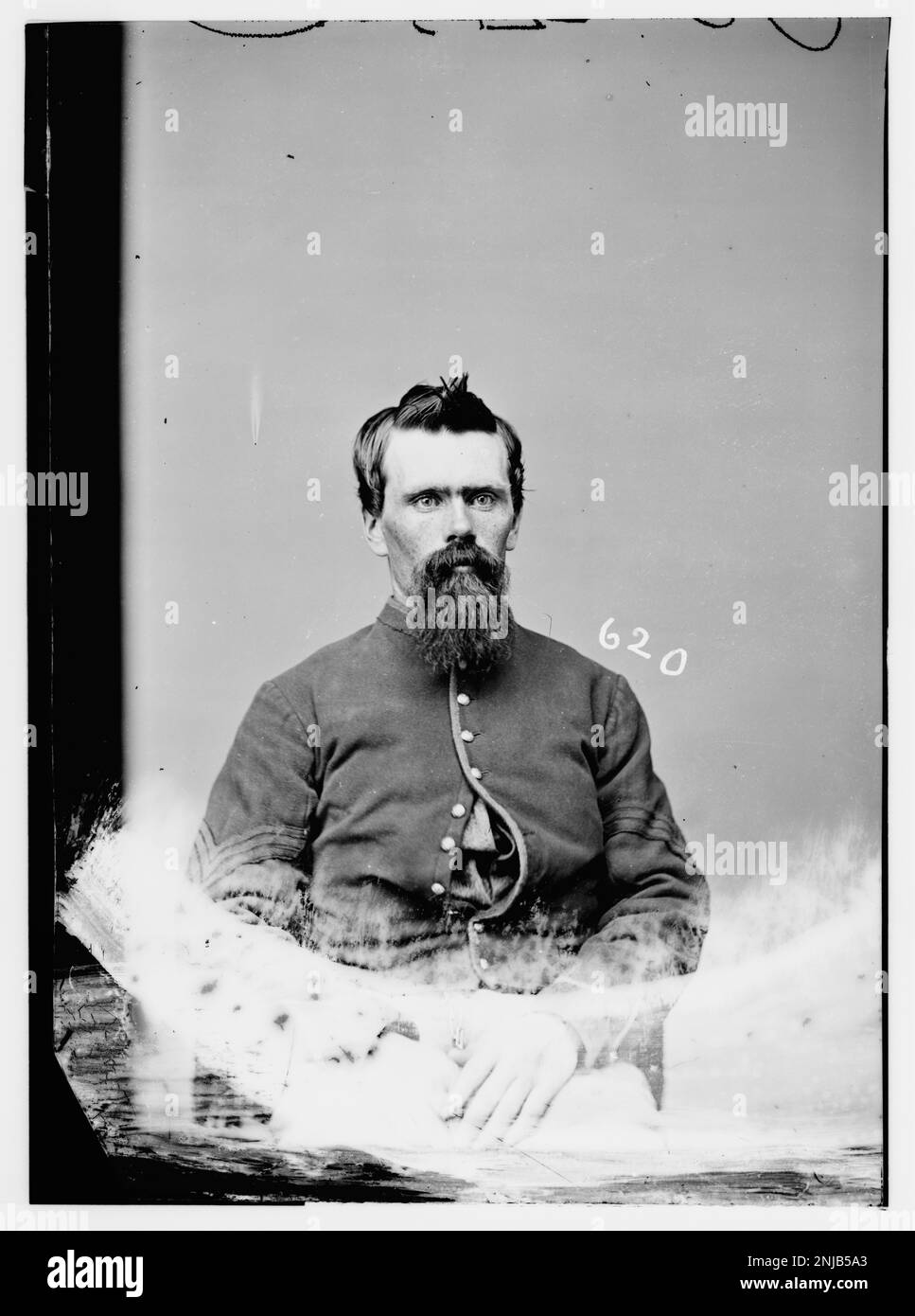 Portrait of Colonel Brown, a U.S. Army officer, captured in the Brady ...