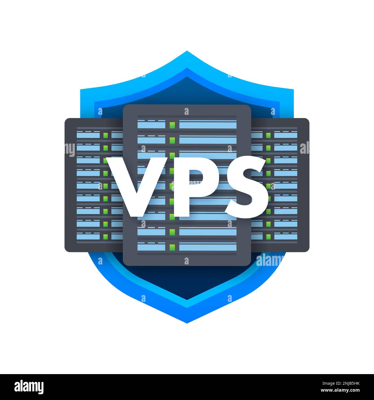 Vps Virtual Private Server Web Hosting Services Infrastructure Technology Vector Stock