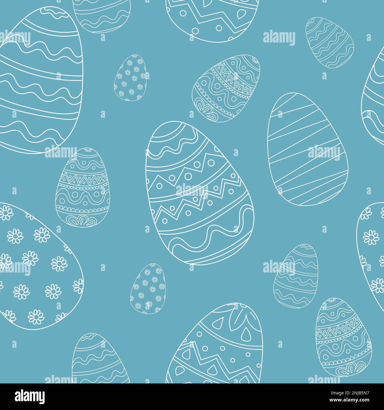Easter egg seamless pattern. Spring holiday background for printing on fabric, paper for ...