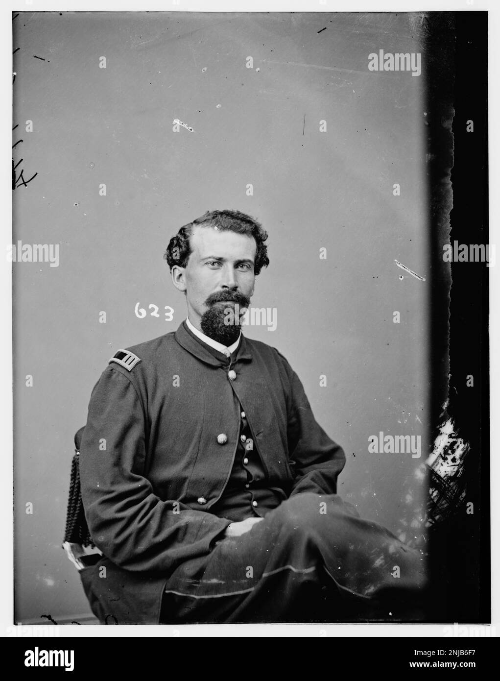Portrait of Capt. Cameron, military officer, in formal uniform. The ...
