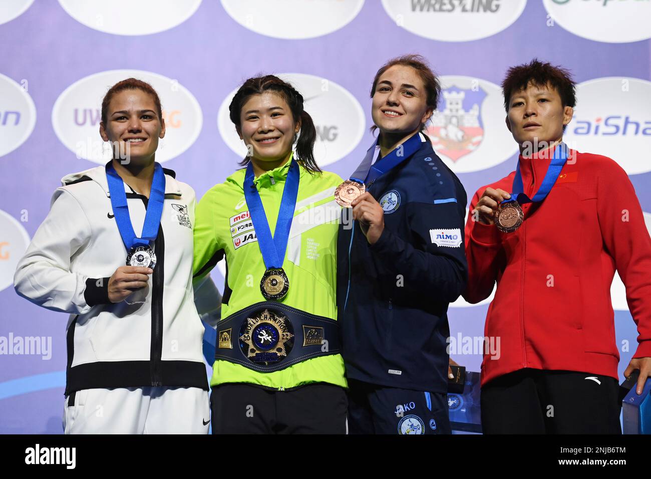 (L to R) Kayla Colleen Kiyoko MIRACLE of USA, silver, Nonoka OZAKI of ...