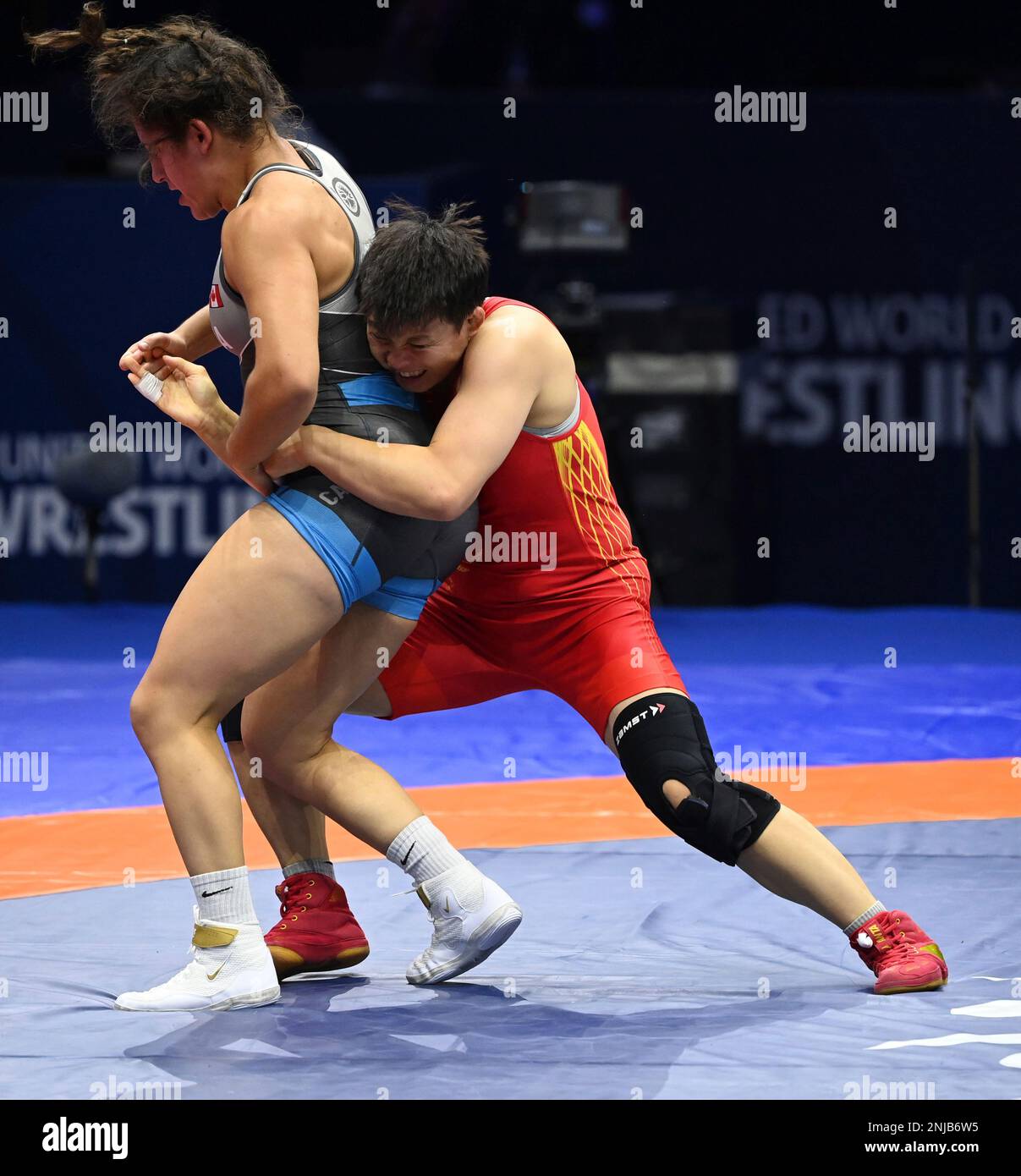 Xiaojuan LUO of China competes during the bronze match of the Women's ...