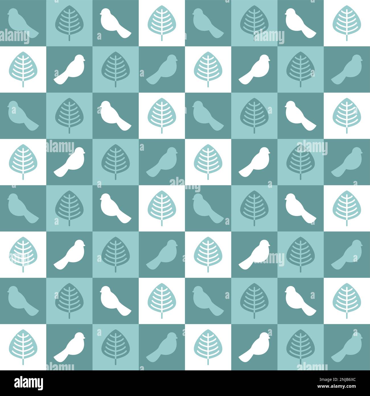 Birds and leaves geometric pattern seamless. Baby fabric texture Stock ...