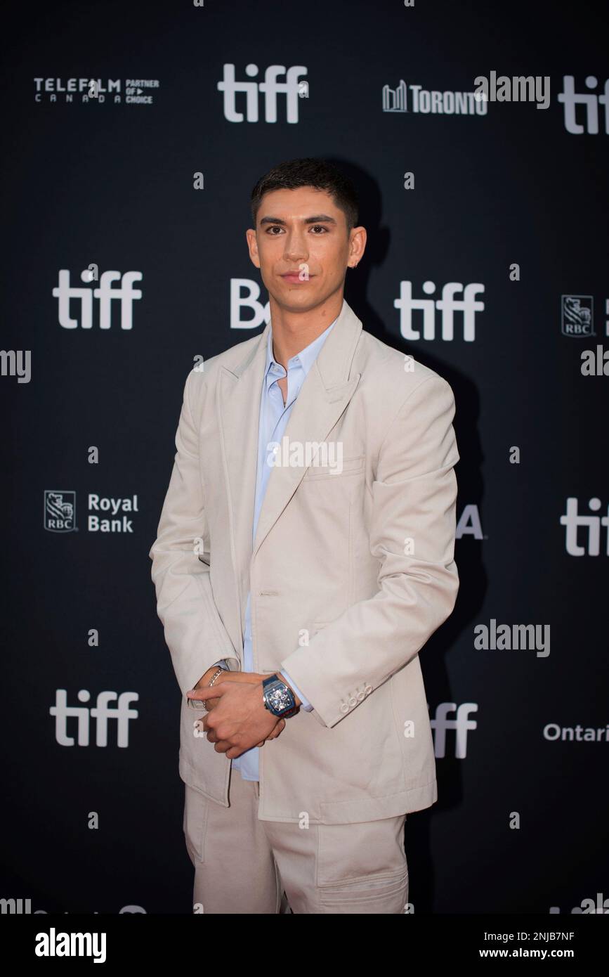 Archie Renaux poses for a photograph on the red carpet for the film ...