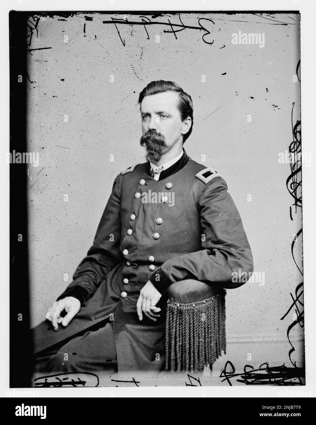 Portrait of General Foster, a Union Army officer during the American ...