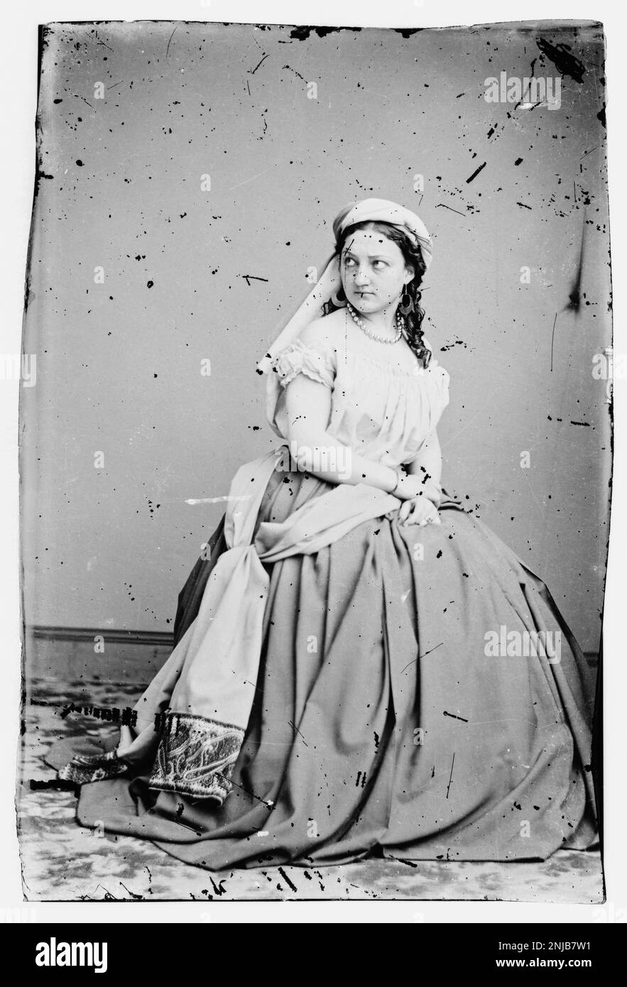 A portrait of Miss Bateman, a 19th-century figure possibly involved in ...