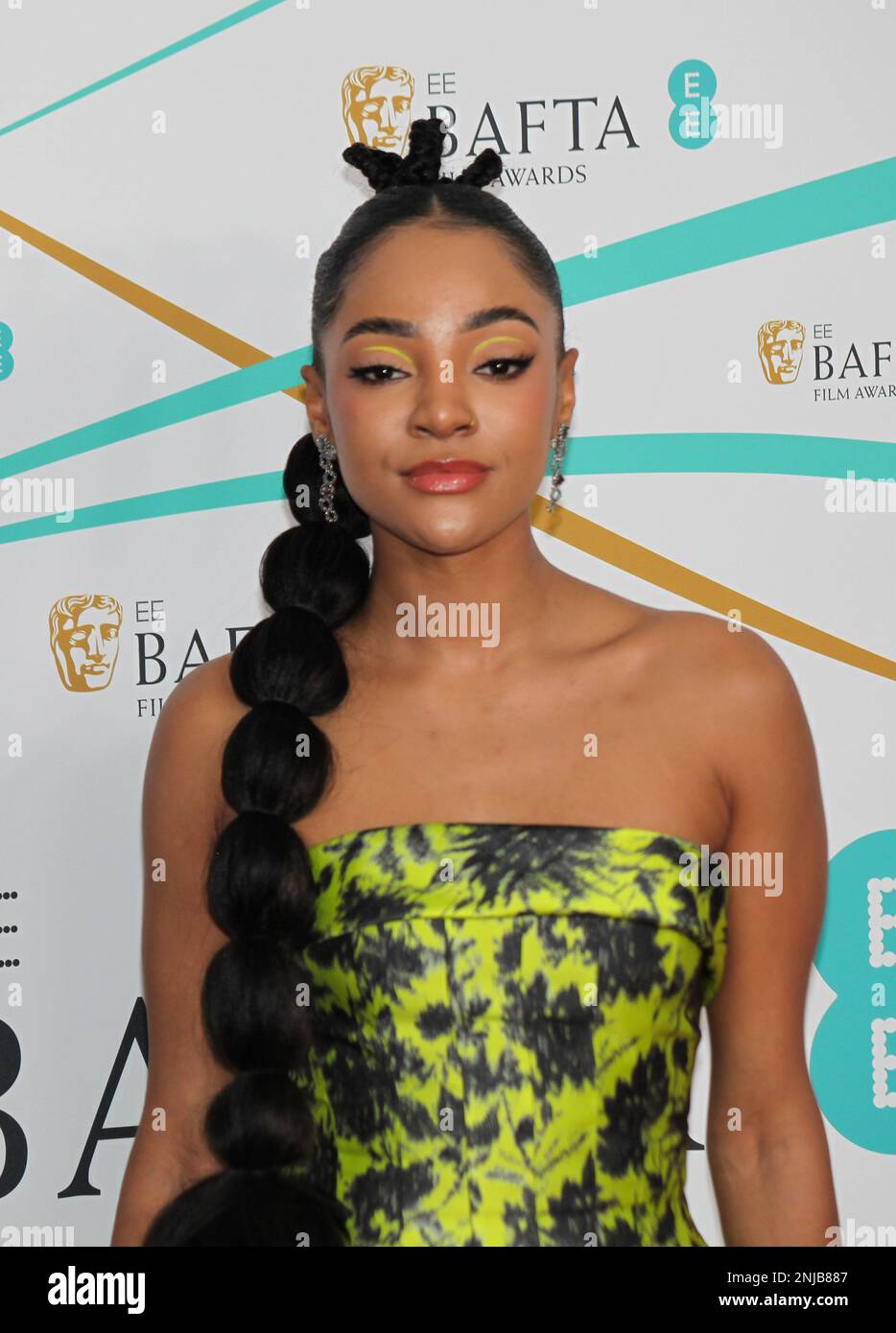 London, UK. Sara Collins at the EE BAFTA Film Awards 2023 at The Royal Festival Hall on February ...