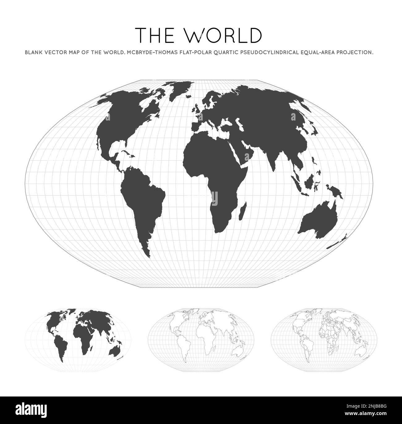 Map of the World. McBryde-Thomas flat-polar quartic pseudocylindrical ...