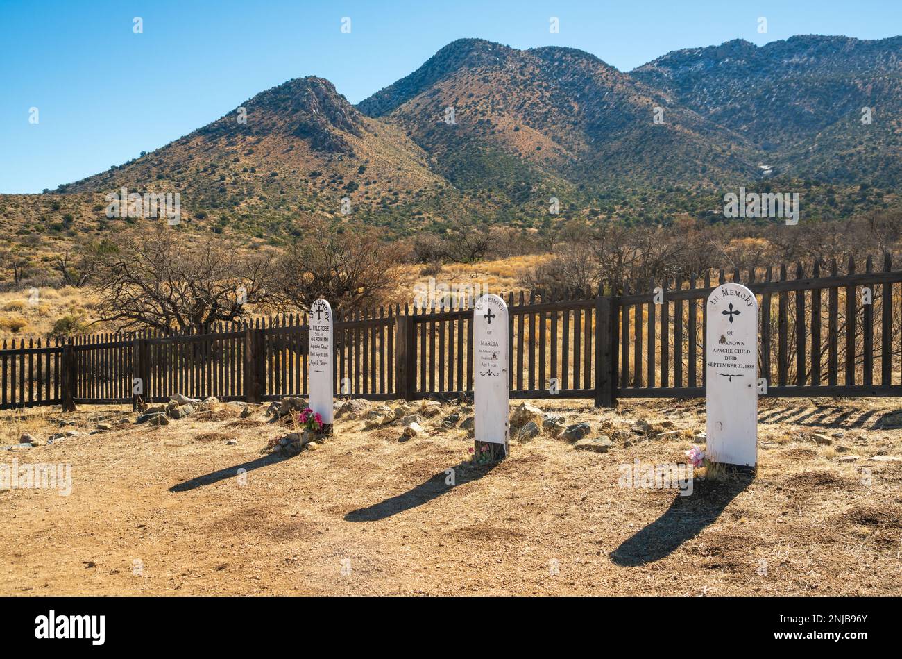 The Old Cemetery at Fort Bowie National Historic Site in southeastern ...