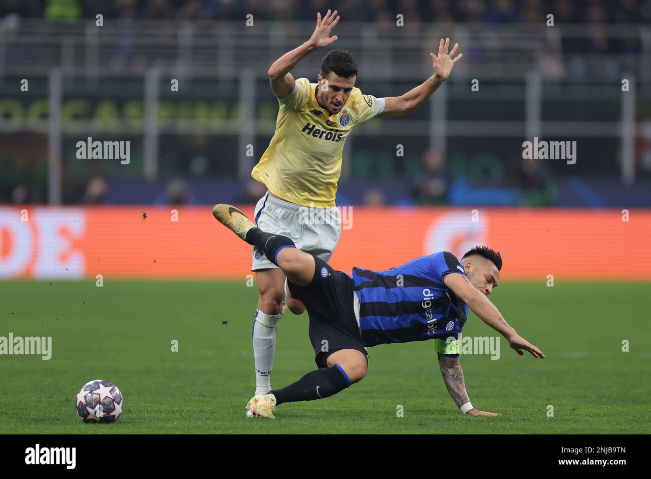 Milan, Italy, 22nd February 2023. Ivan Marcano of FC Porto clashes with ...